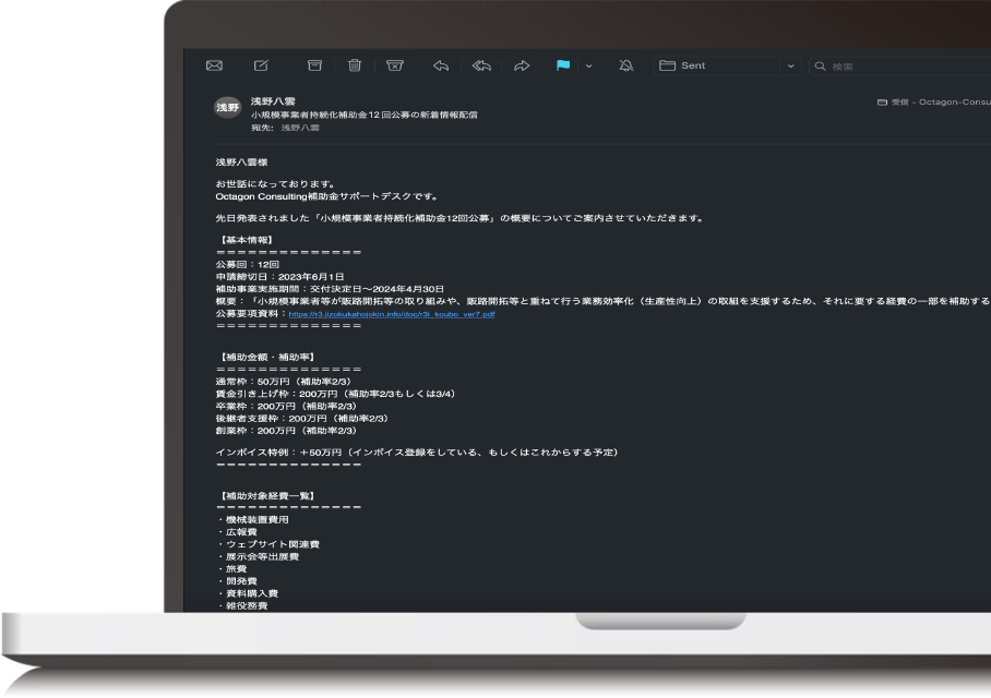 補助⾦サポートデスク｜Octagon Consulting